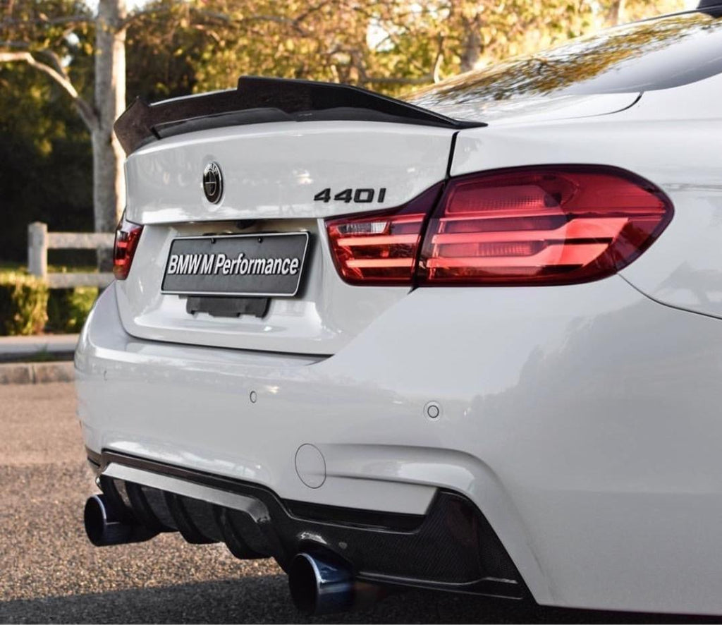 PSM Style High Kick Carbon Fiber Rear Spoiler - BMW M4 / 4 Series F32 ...